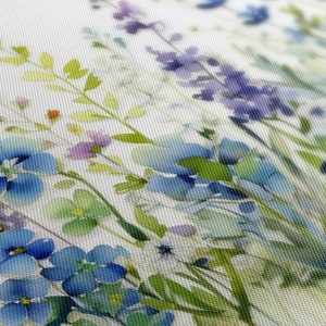 Blue Purple Wildflowers Art Print | Meadow Flowers Canvas Print ...