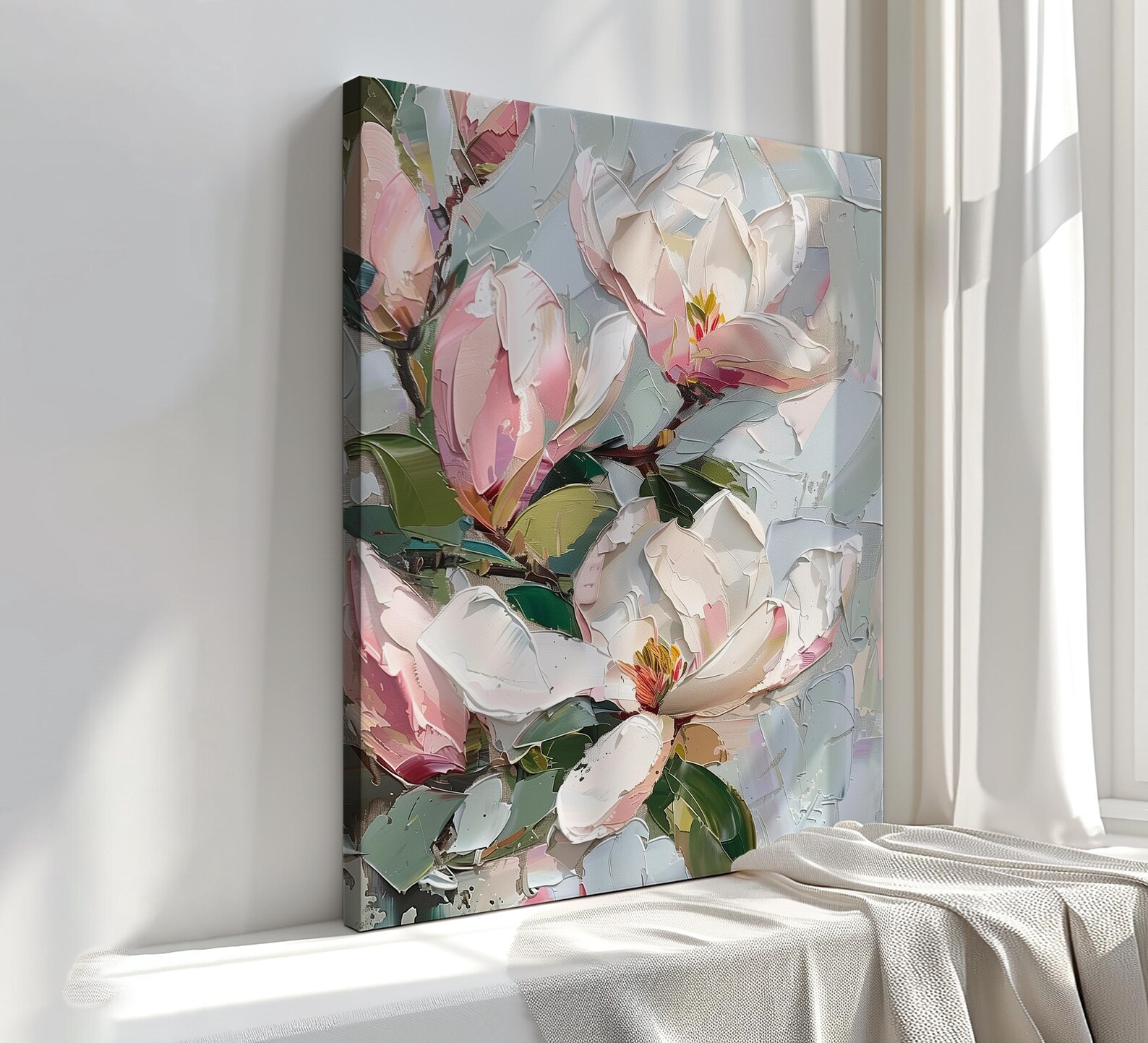 Magnolia Tree Painting Canvas Art Print– Elegant Home Décor – High ...