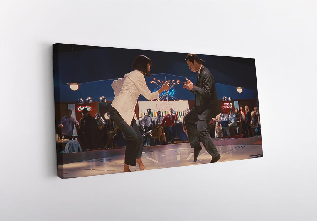 Pulp Fiction Dance Canvas Print | Iconic Movie Wall Art | Retro Film ...