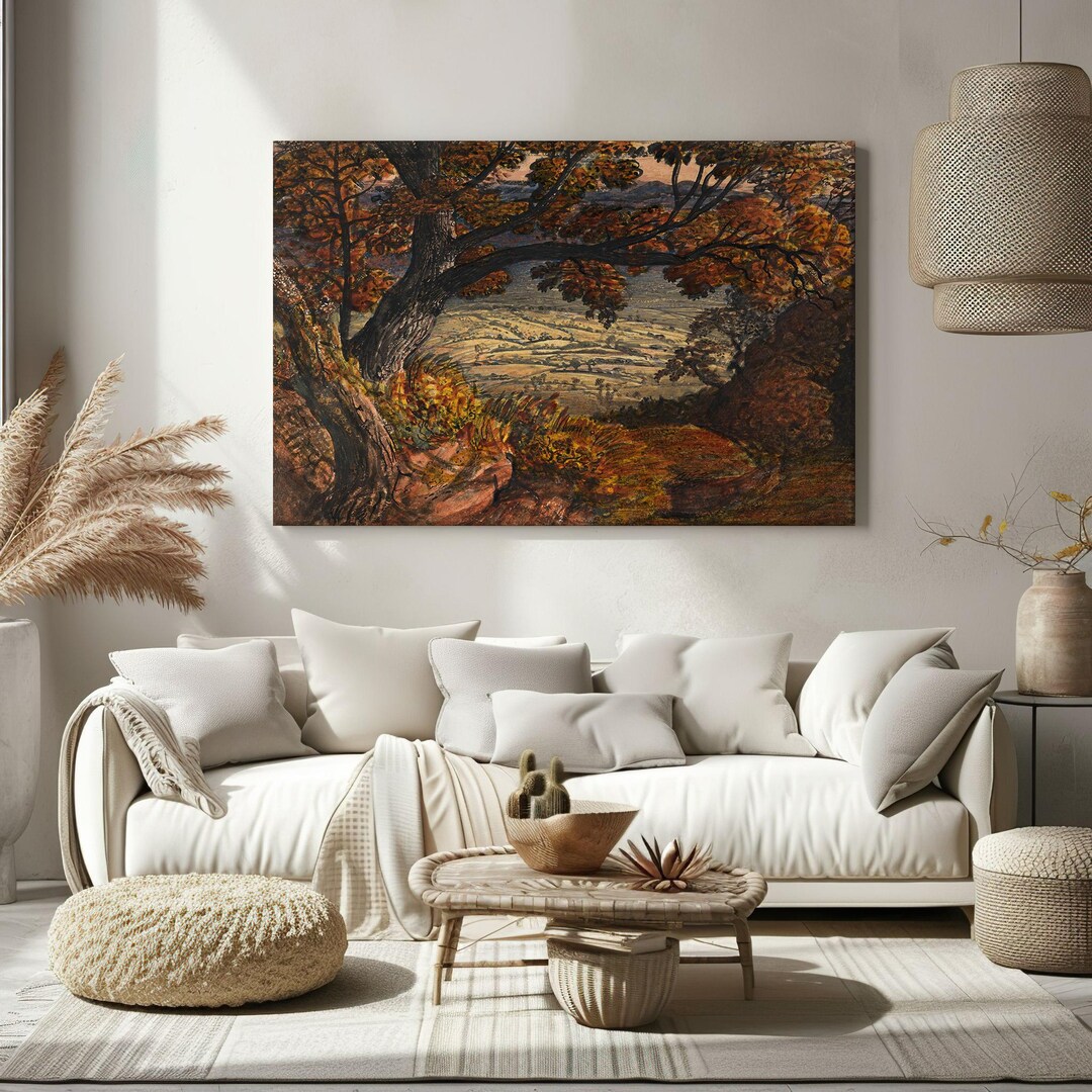 The Weald of Kent by Samuel Palmer, Autumn Landscape Canvas Wall Art ...