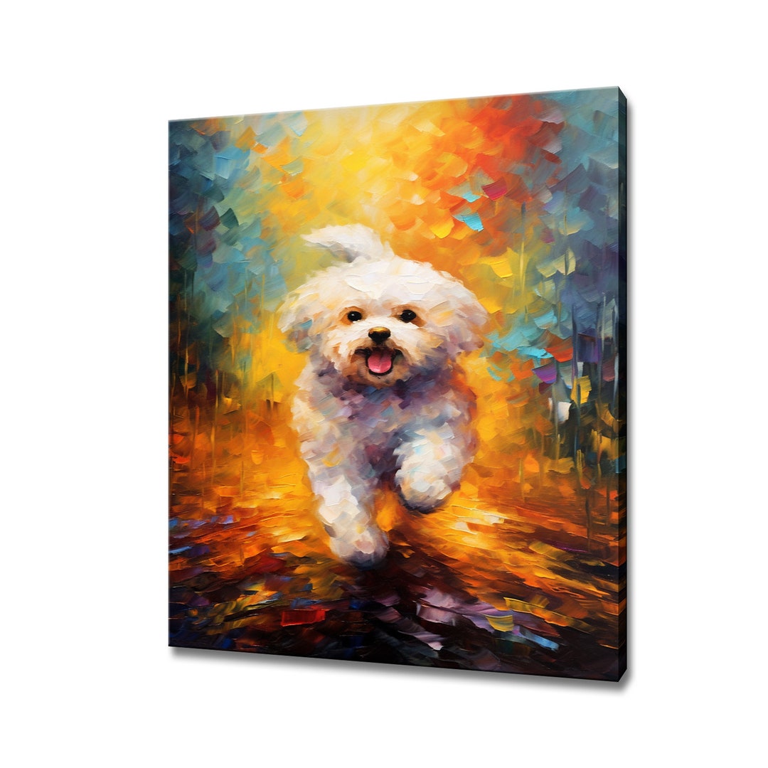 Bichon Frise Dog Animal Canvas Print | Gift for Bichon Frise Lover ...