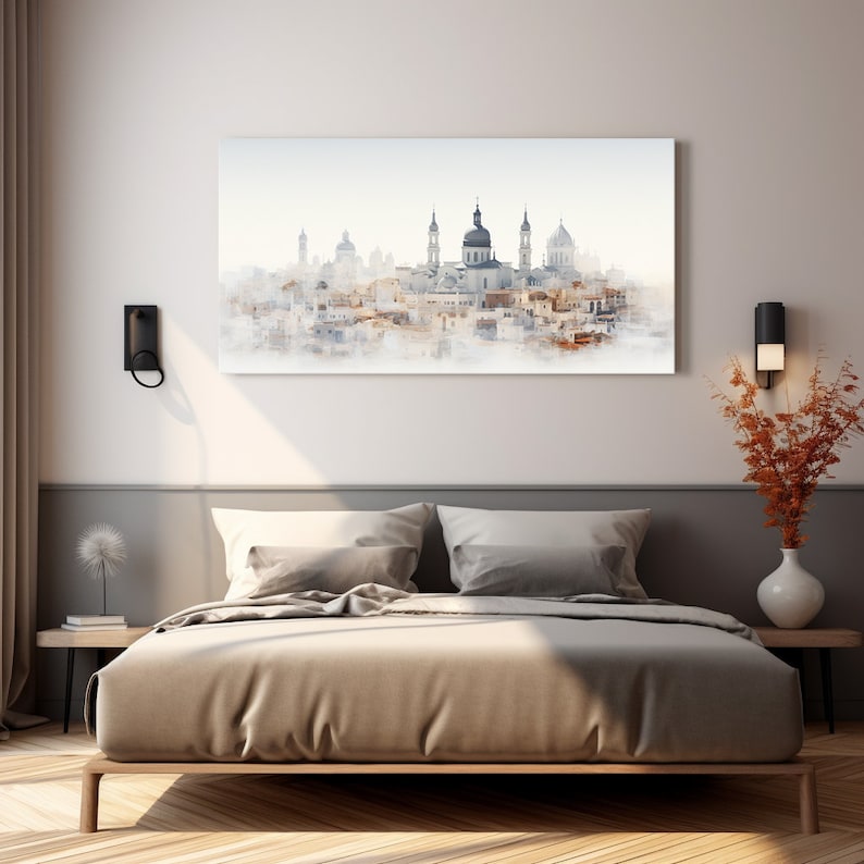 Kyiv Ukraine Skyline Canvas Print, Watercolor Cityscape Wall Art - Etsy