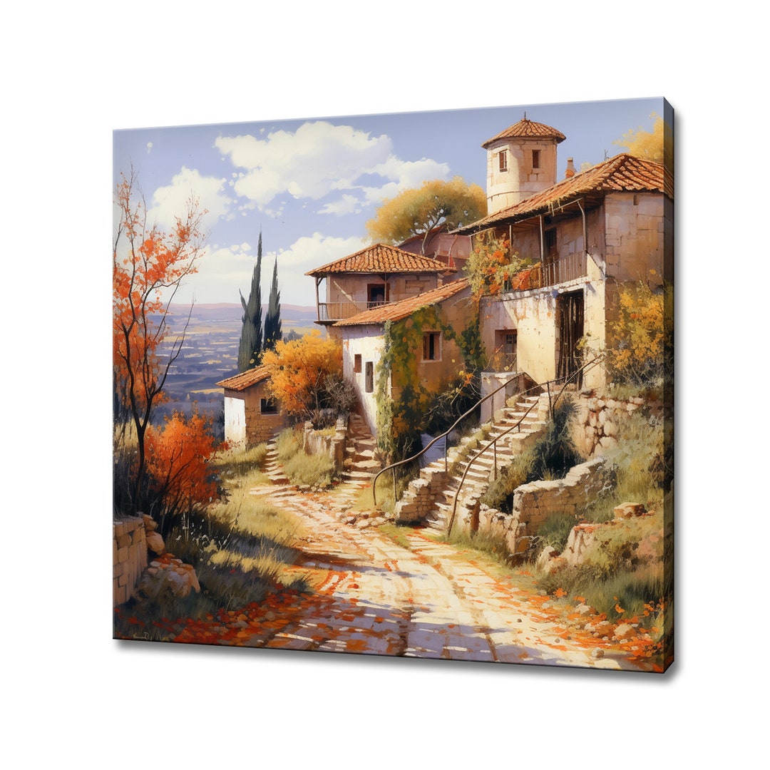 A Village in Turkey Art Print Colourful Canvas Print Canvas Wall ...