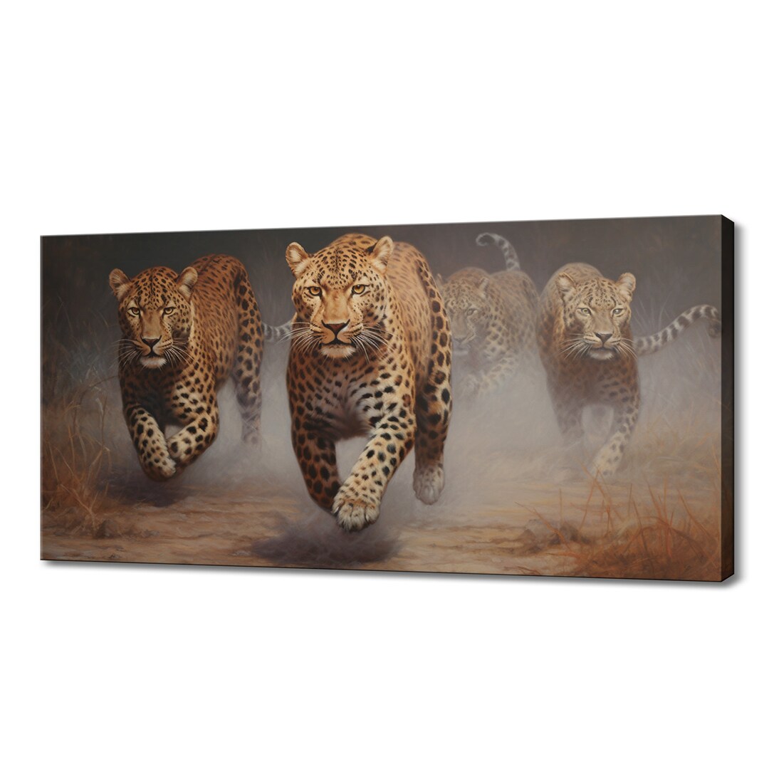 Adorable Leopards Family in the Forest Canvas Print Art | Gift for ...