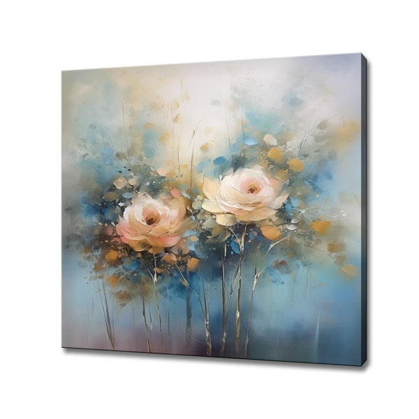 Rose Painting Canvas - Etsy