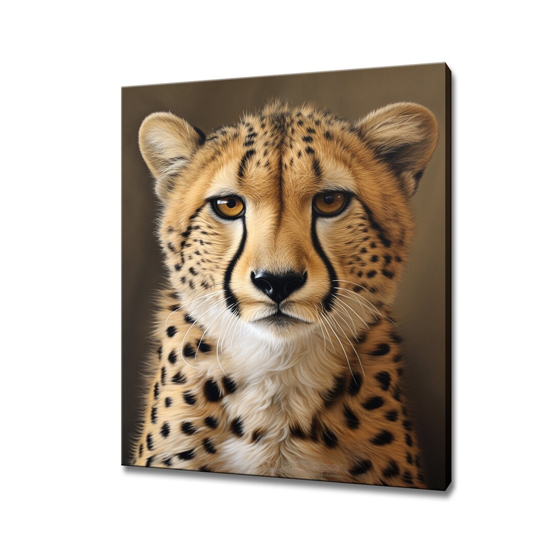 Cheetah Animal Canvas Print | Gift for Cheetah Lover | Cheetah Wall Art ...