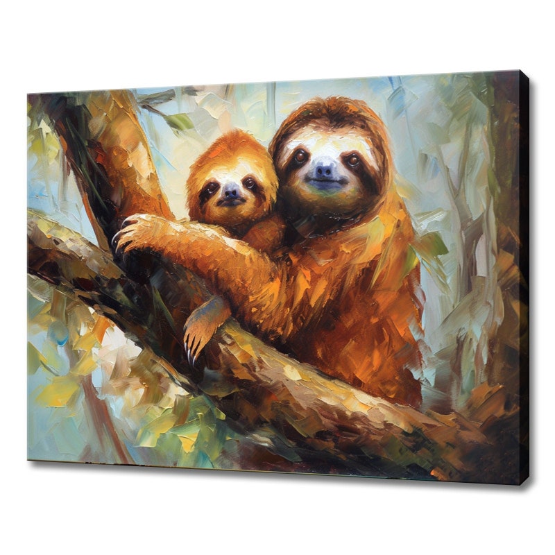 Sloth Painting - Etsy UK