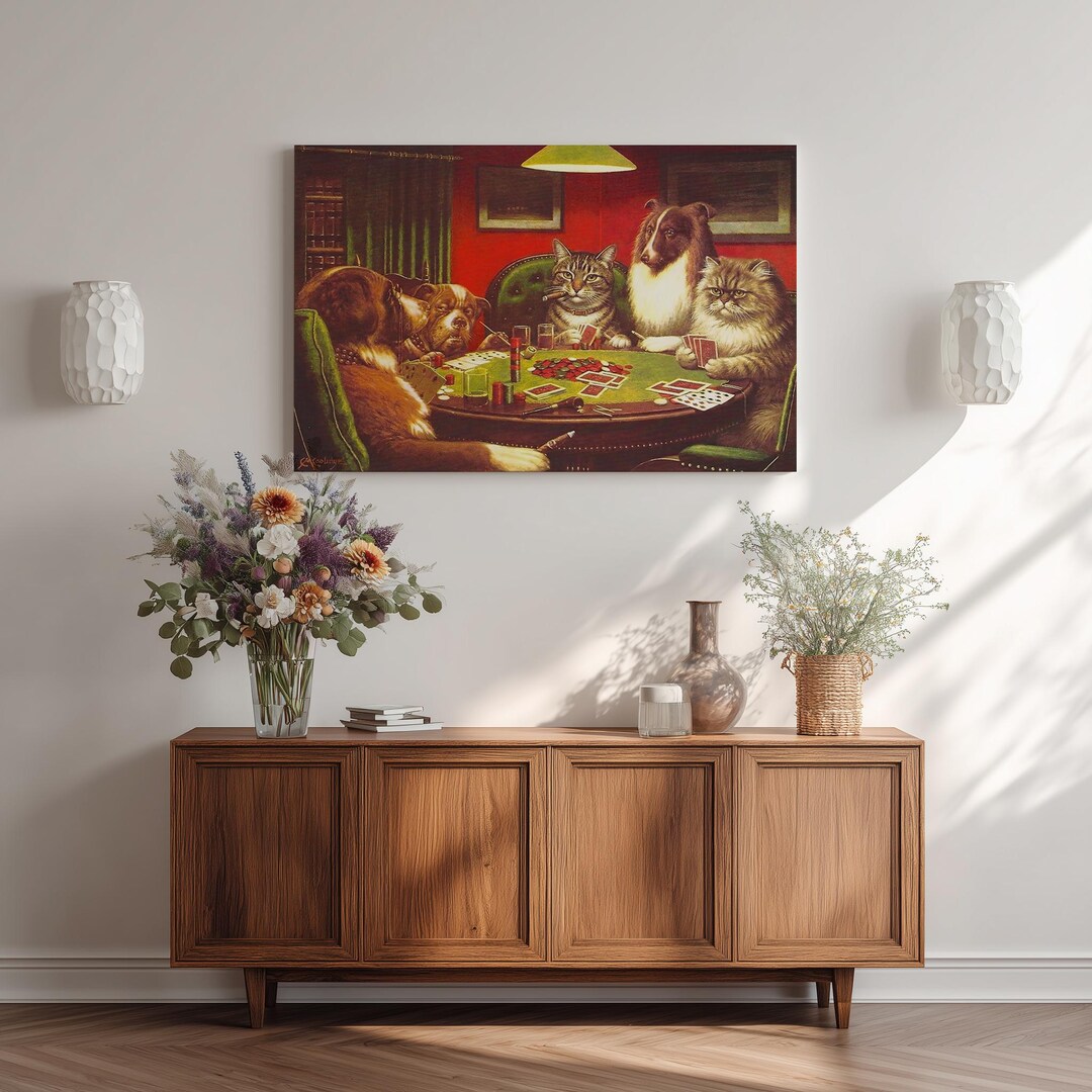 The Bluff, Funny Cats Canvas Print Wall Art, Vintage Cassius Marcellus ...