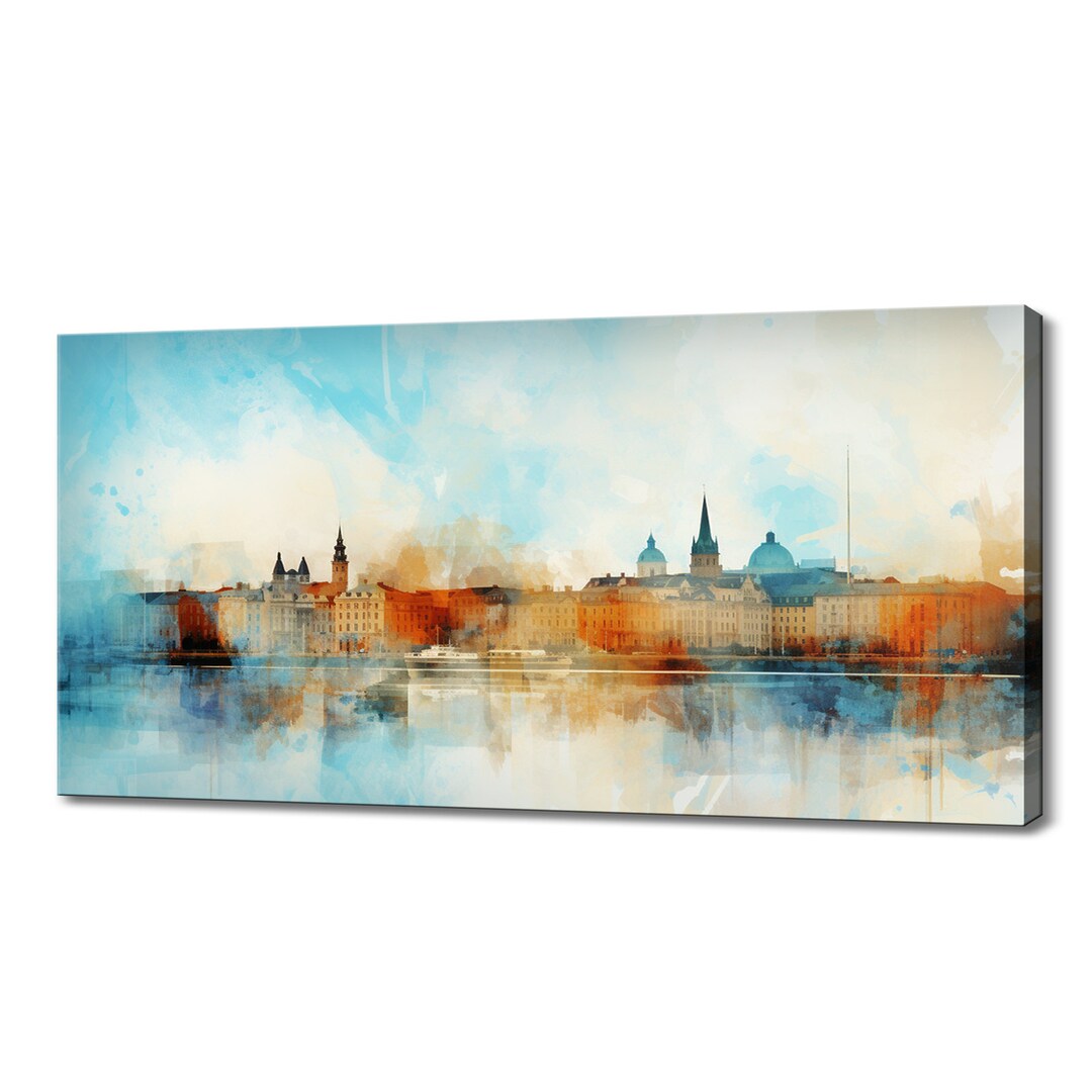Helsinki Capital of Finland Canvas Print Wall Art, Modern Design Home ...