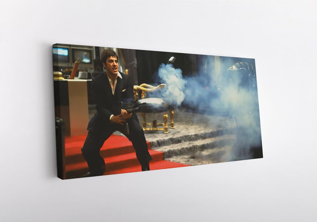 Scarface Canvas Print - Movie Wall Art, Al Pacino Decor, Vintage Film ...