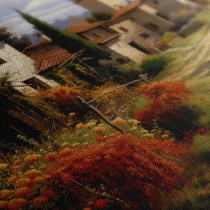 A Village in Turkey Art Print | Canvas Wall Hanging Picture | Colourful ...