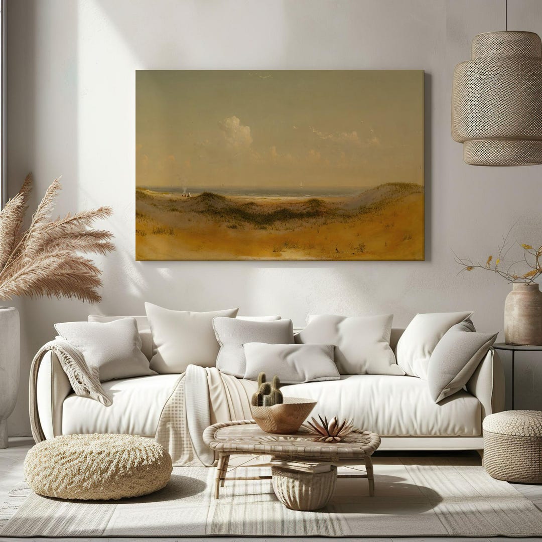 A Glimpse of the Sea by Dwight William Tryon Landscape Canvas Wall Art ...