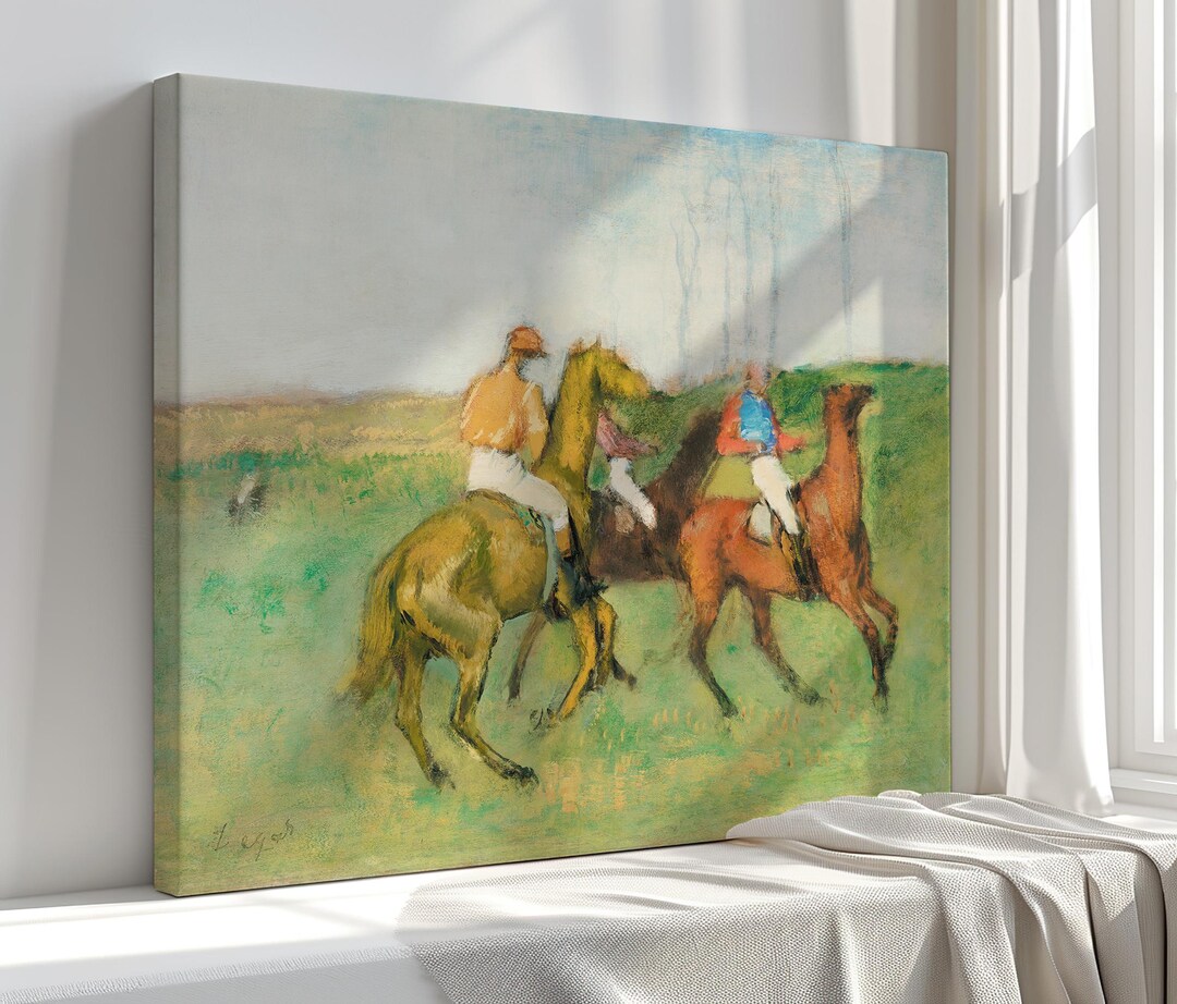 Edgar Degas 'jockeys and Race Horses' Canvas Print - Vintage Wall Art ...