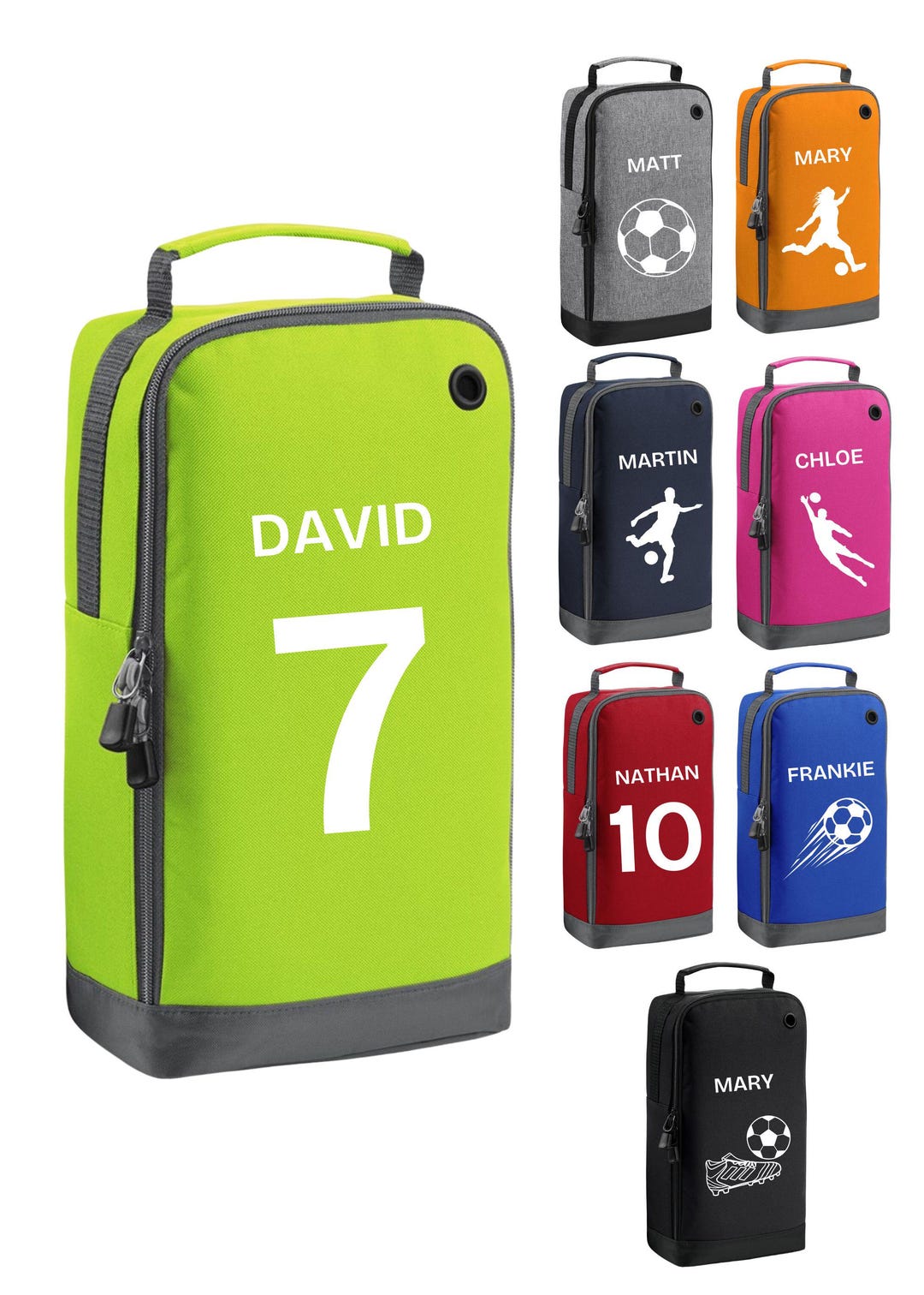 Custom Football Sport Boot Bag, Personalised Kids School PE Sports Bag ...