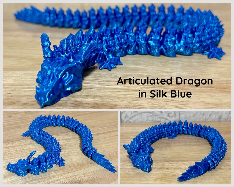 3D Printed Articulated Dragon - Etsy