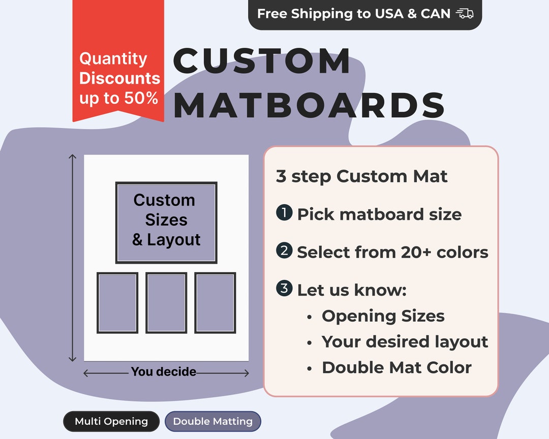 Multiple Openings | Customizable Premium Matboard (double Matting ...