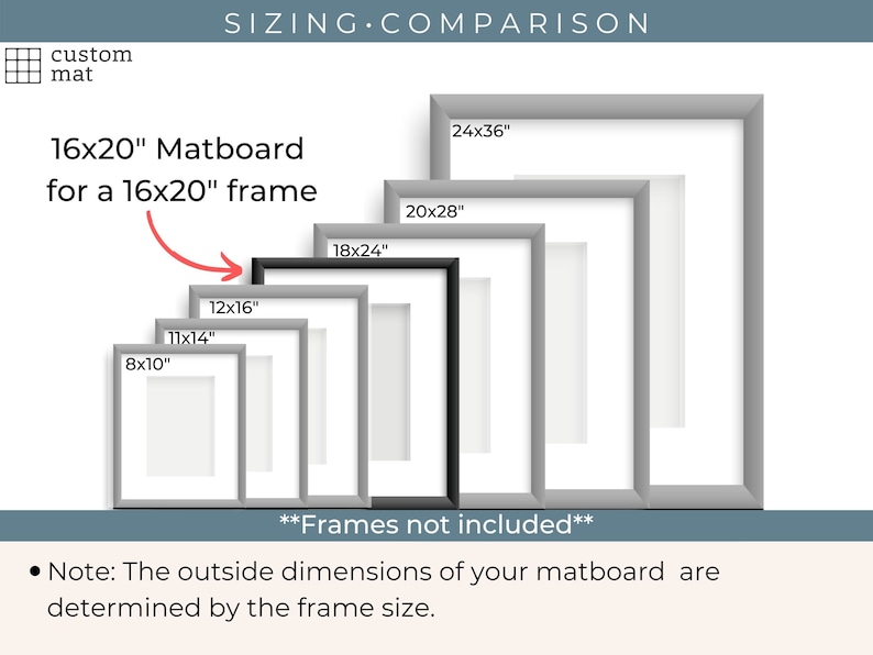 16x20 Custom Photo Mat Boards for 16x20 Frames - Etsy