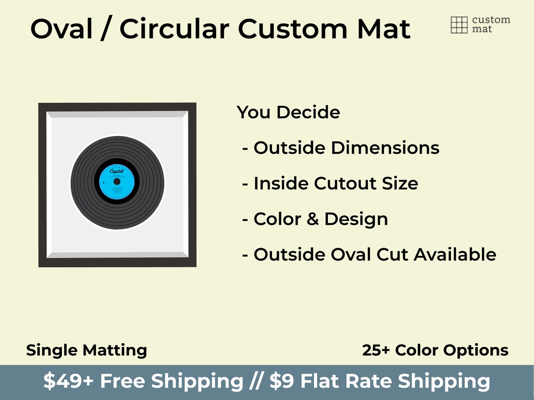Oval / Circular Custom Matboard Where You Specify Both the Exterior and ...