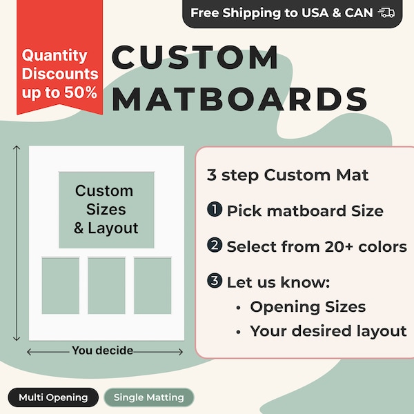 CustomMatBoards - Etsy