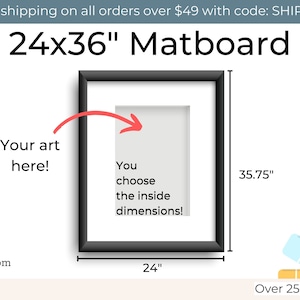 24x36" Custom Photo Mat Boards for 24x36" Frames With Choice of ...