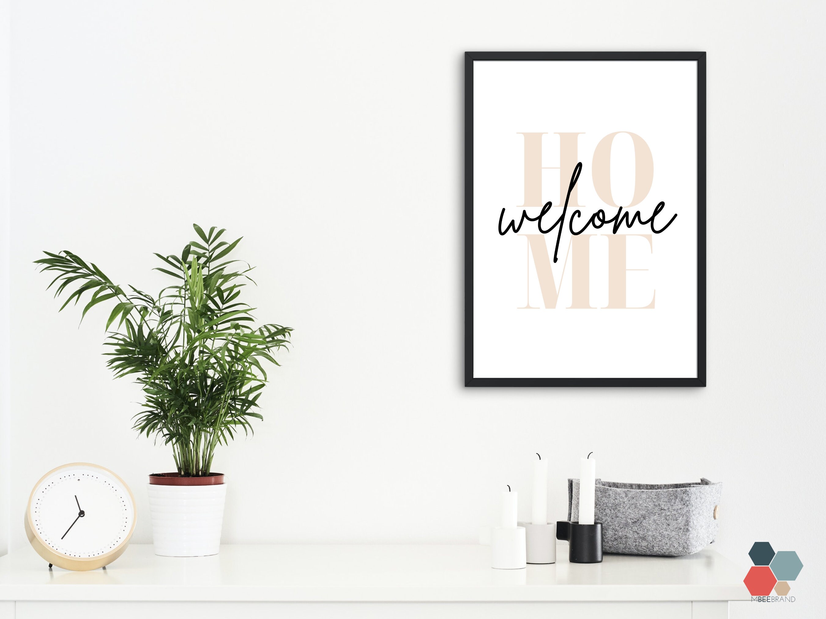 Welcome Home Printable Sign Home Decor Wall Art Print - Etsy