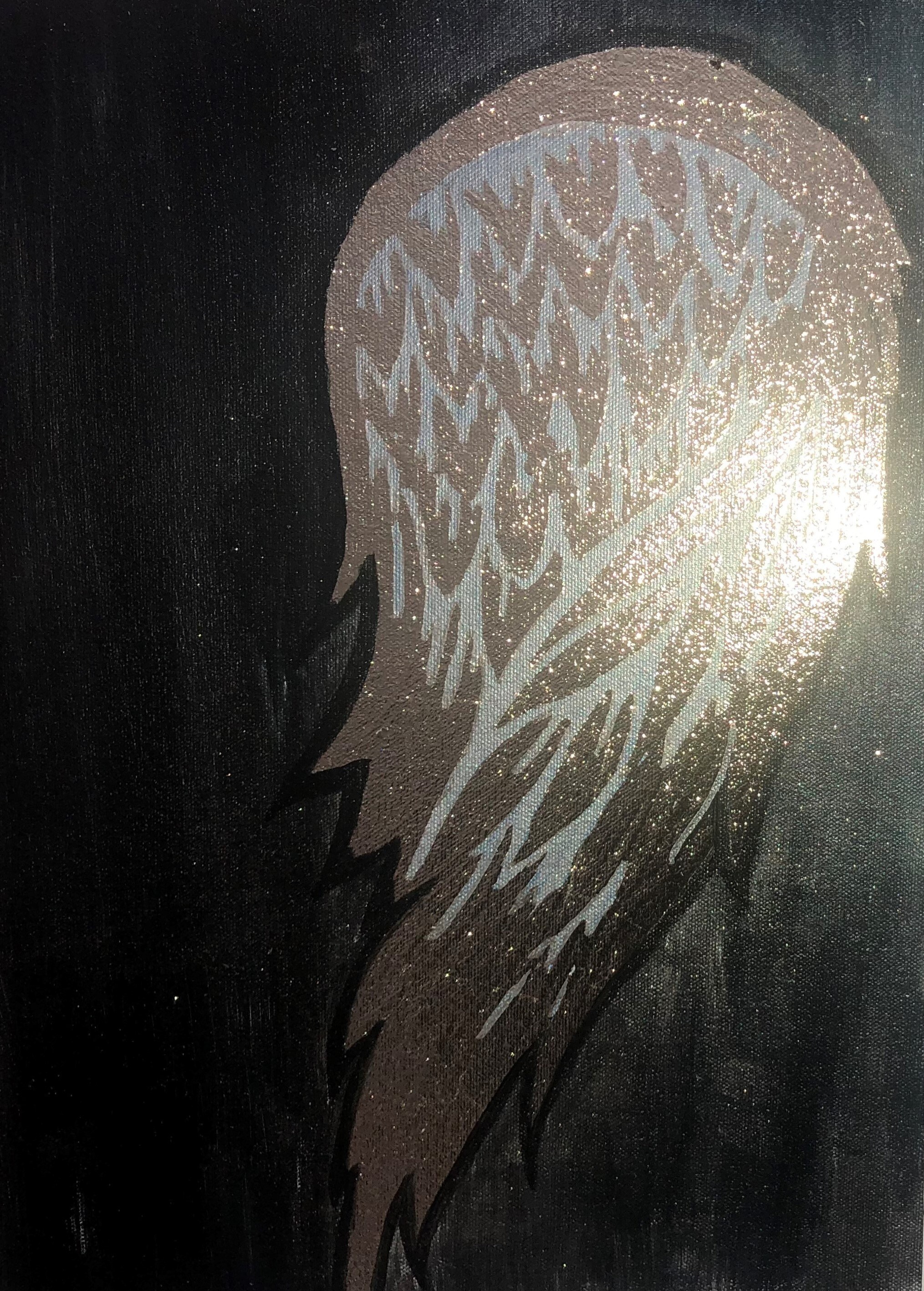 Gold Leaf Angel Wings Painting: Set of 2 Textured Canvas Wall Art - Etsy