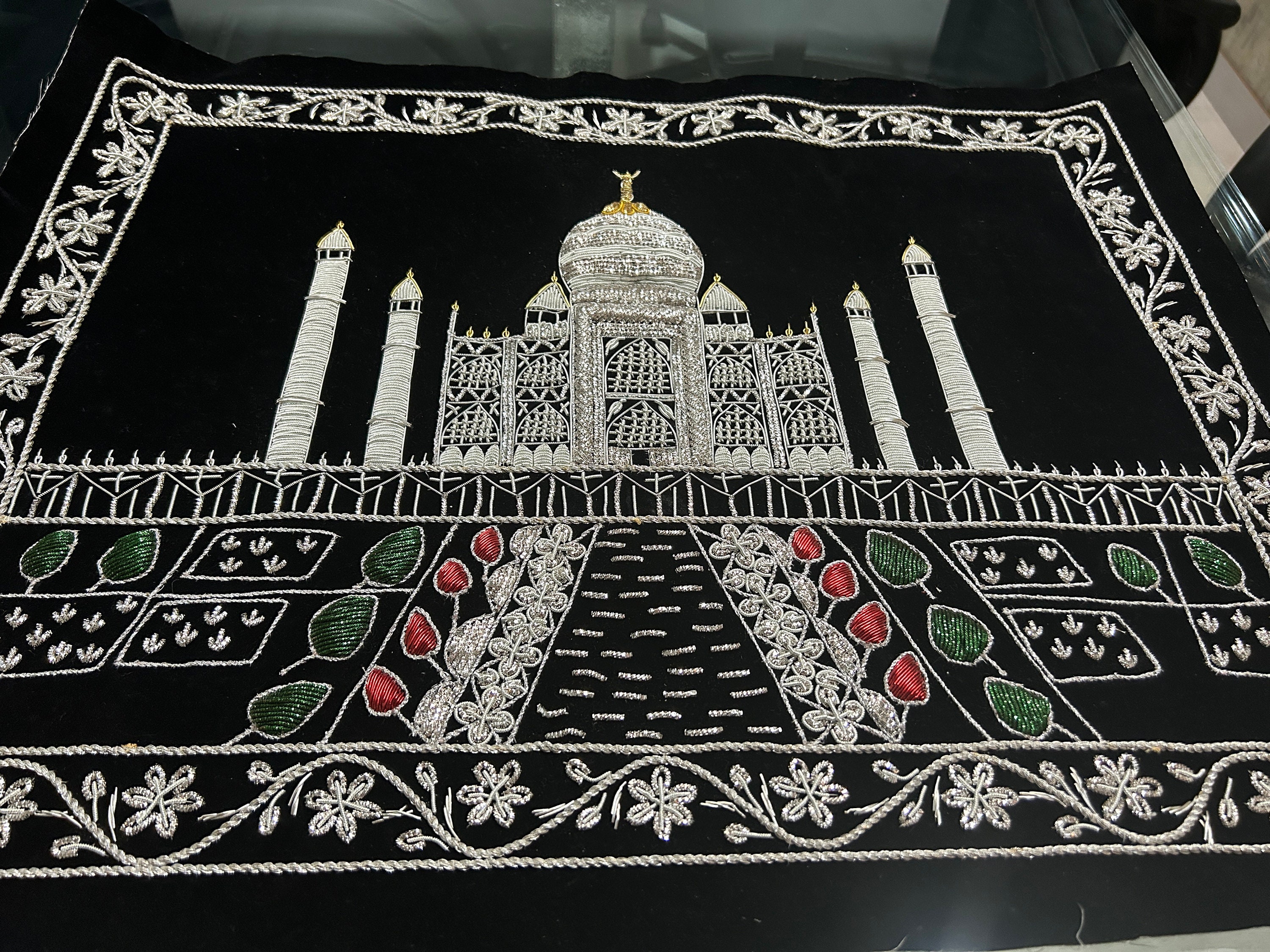 Handcrafted Taj Mahal Zari Art: Indian Folk Art Painting - Etsy