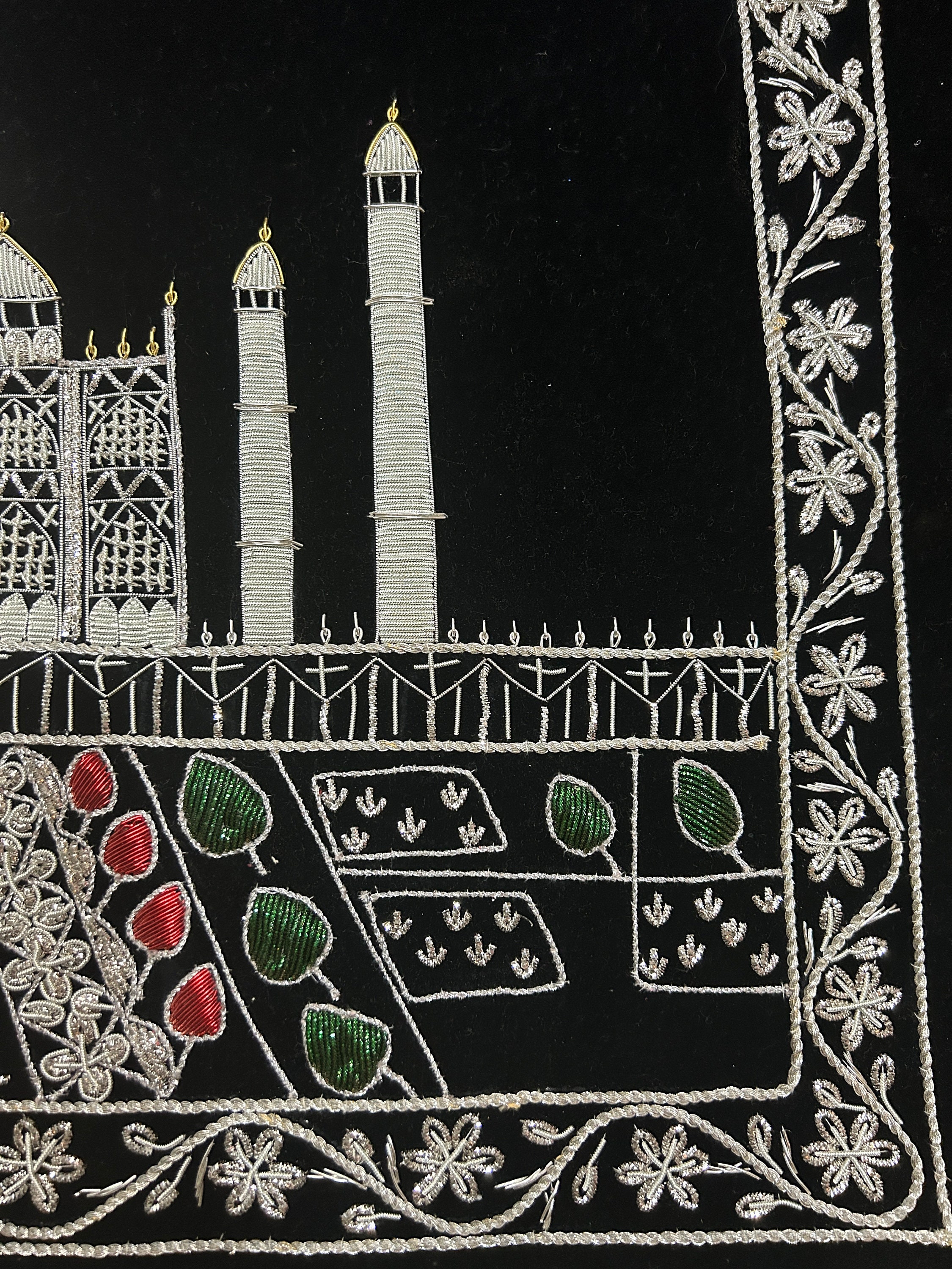 Handcrafted Taj Mahal Zari Art: Indian Folk Art Painting - Etsy