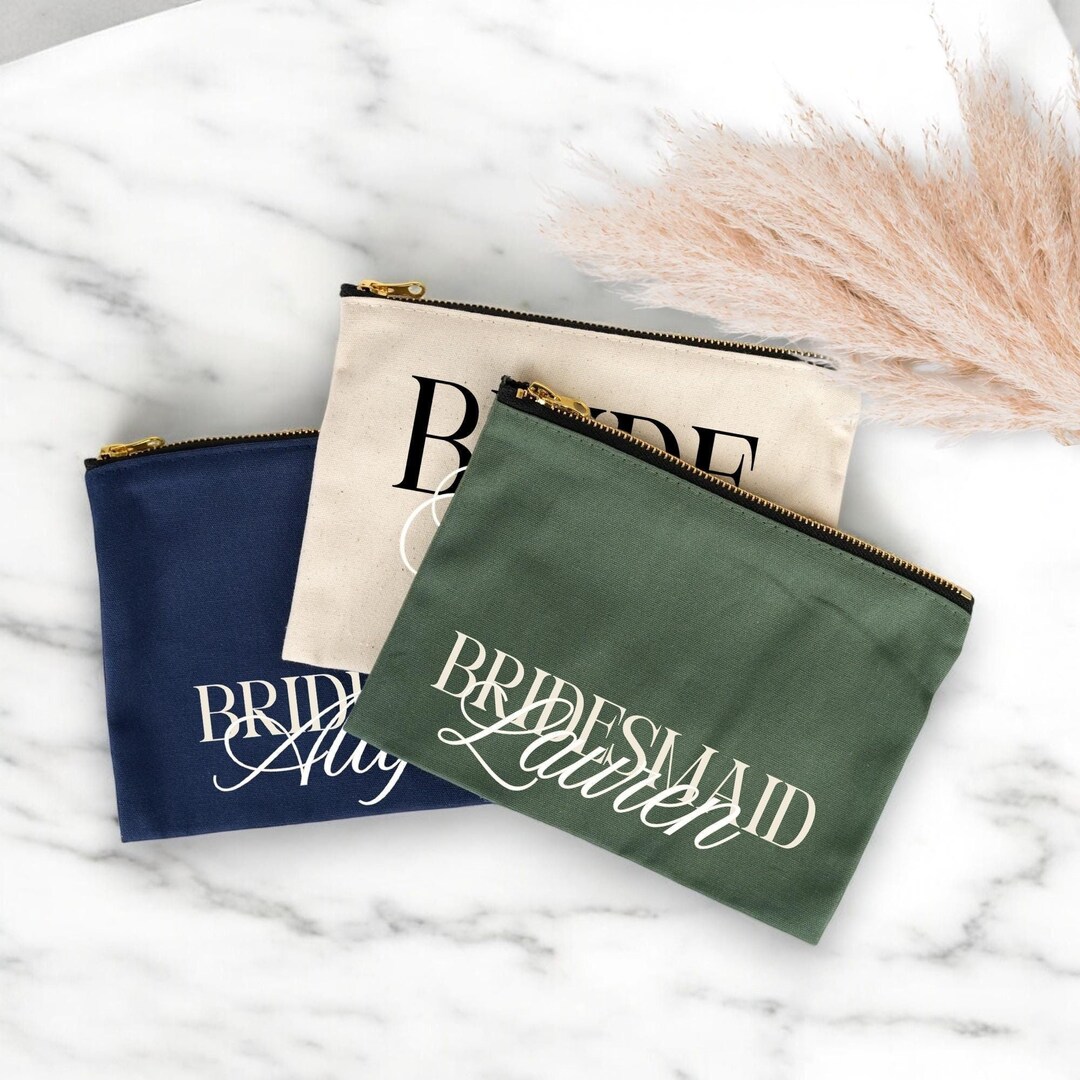 Bachelorette Party Gifts, Custom Makeup Bag, Personalized Bridesmaid ...