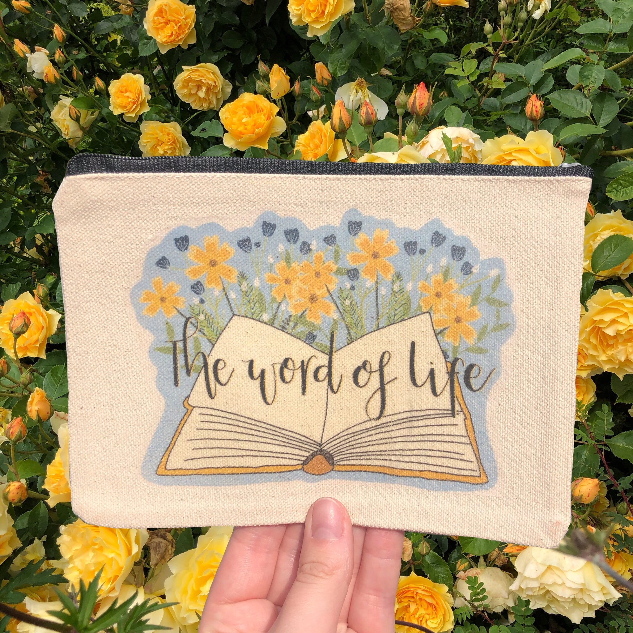 Hand Designed Canvas Pencil Case | Etsy