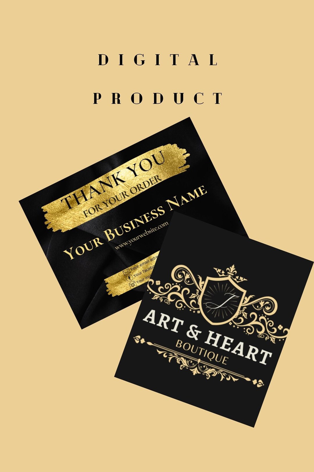Thank You Card, DIY Marketing Cards Template Design, Thank You for ...