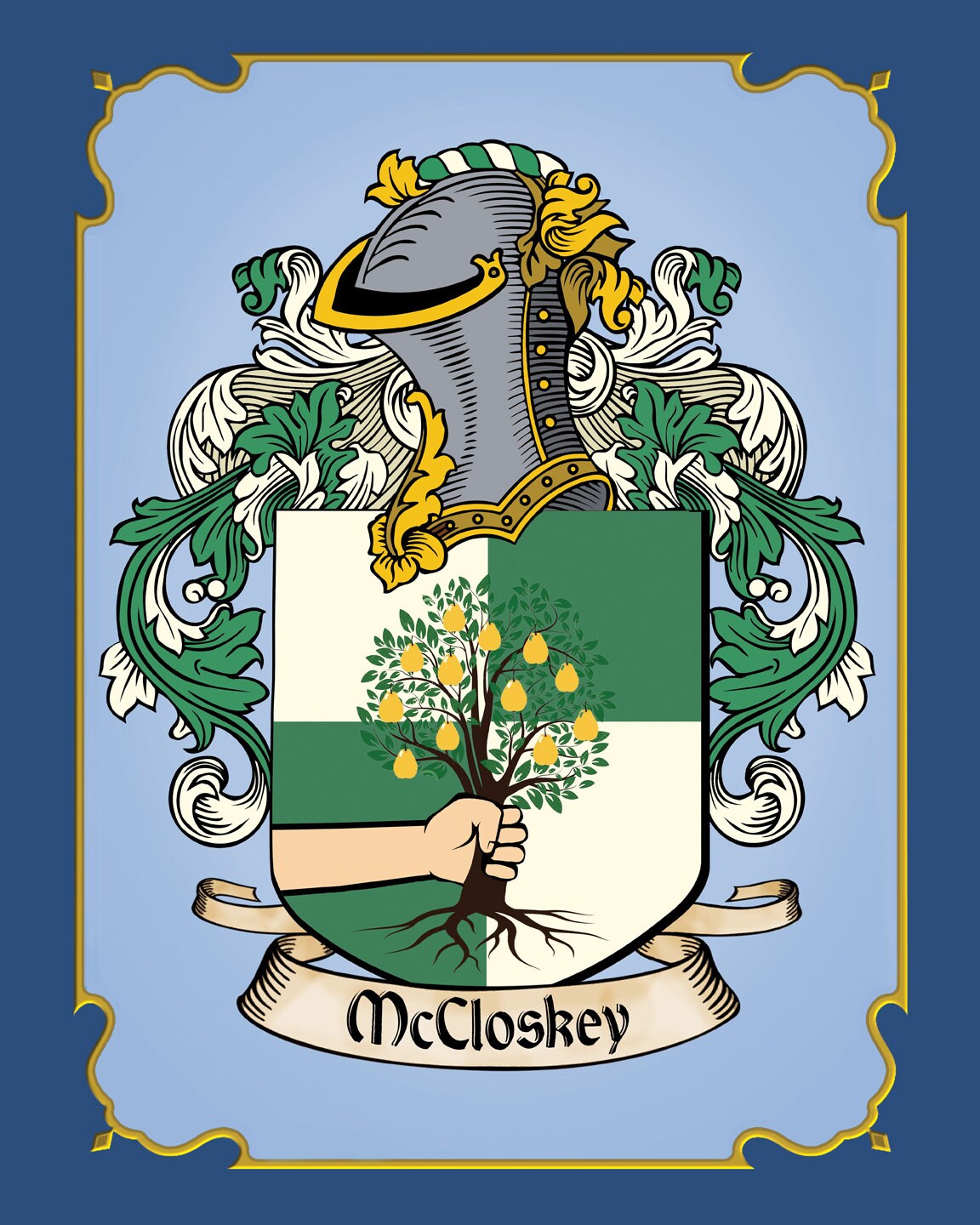 Family Crest Coat of Arms Custom Unique Design Gift Wedding Anniversary ...