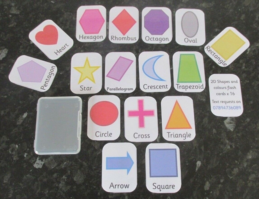 Shapes Colours Cards. Ideal 2D Shapes Teaching Colours at the - Etsy
