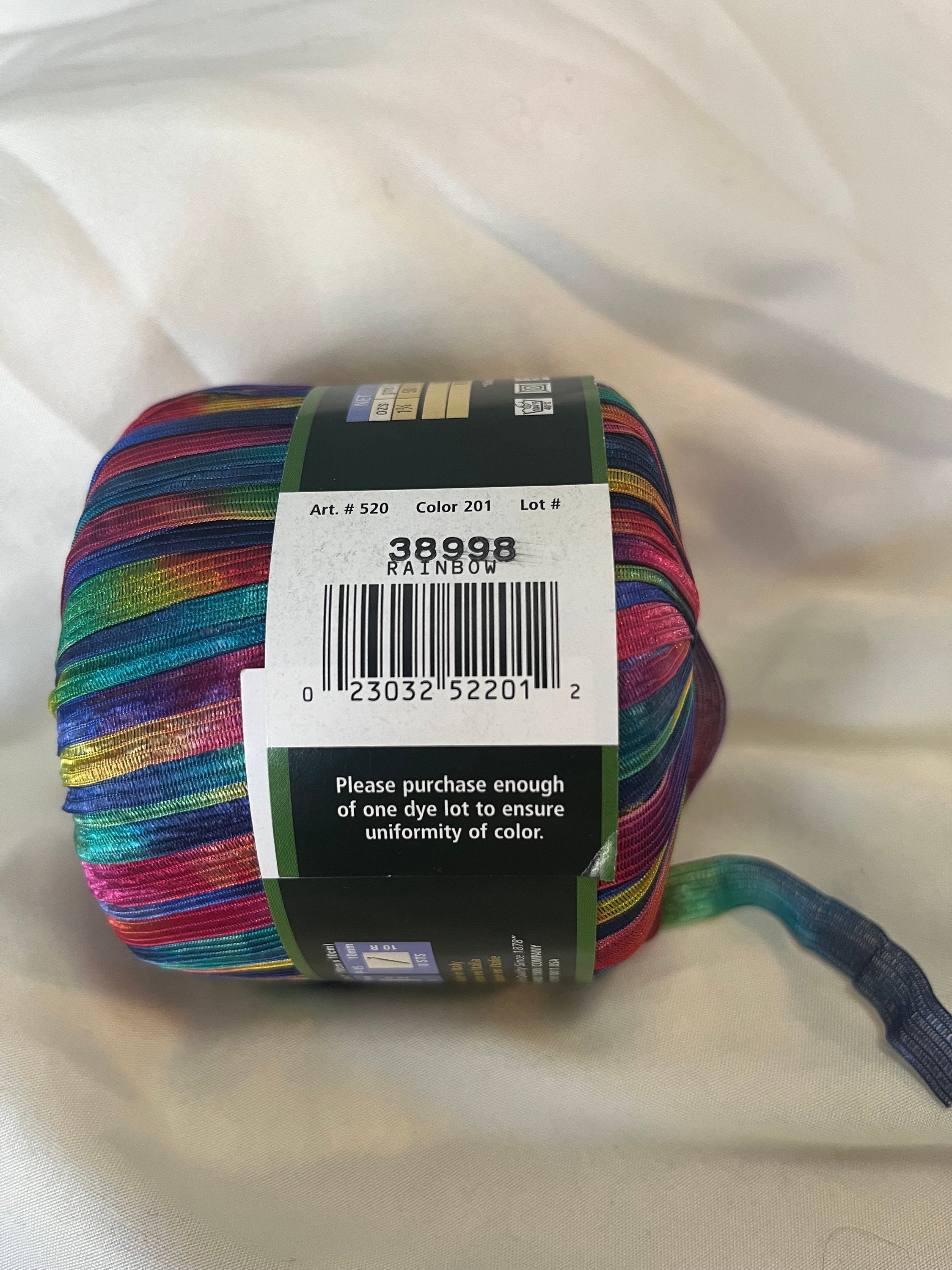 Lion Brand Ribbon Yarn - Rainbow - Etsy