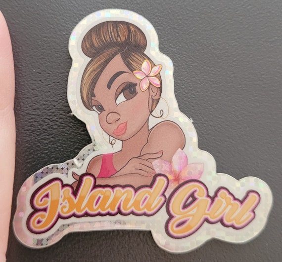 Island girl sticker Paper Bumper Stickers Stickers, Labels & Tags etna ...