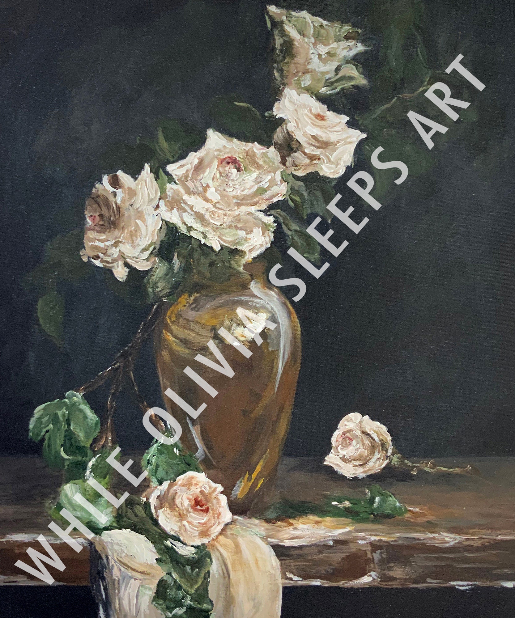 Six White Roses DIGITAL DOWNLOAD - Etsy