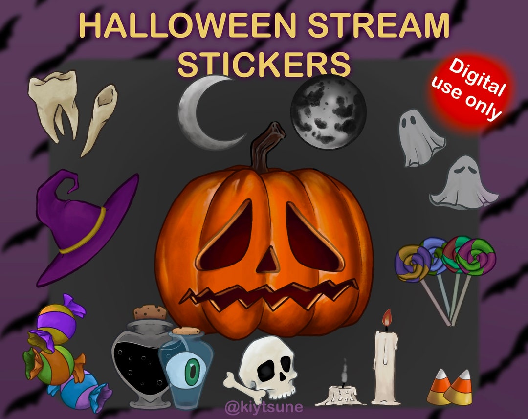 Halloween Stickers for Your Stream - Etsy