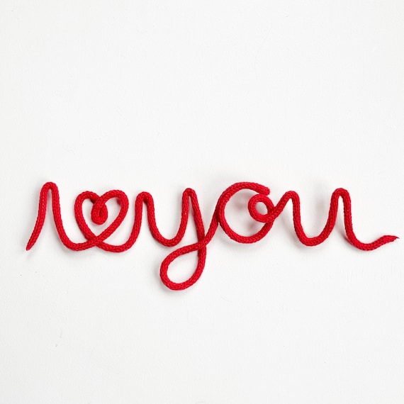 I Heart You Sign I Love You Wire Sign Heart You Valentines - Etsy