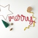 Merry Wall Sign, Merry Christmas Decor, Ecofriendly Christmas Decor ...