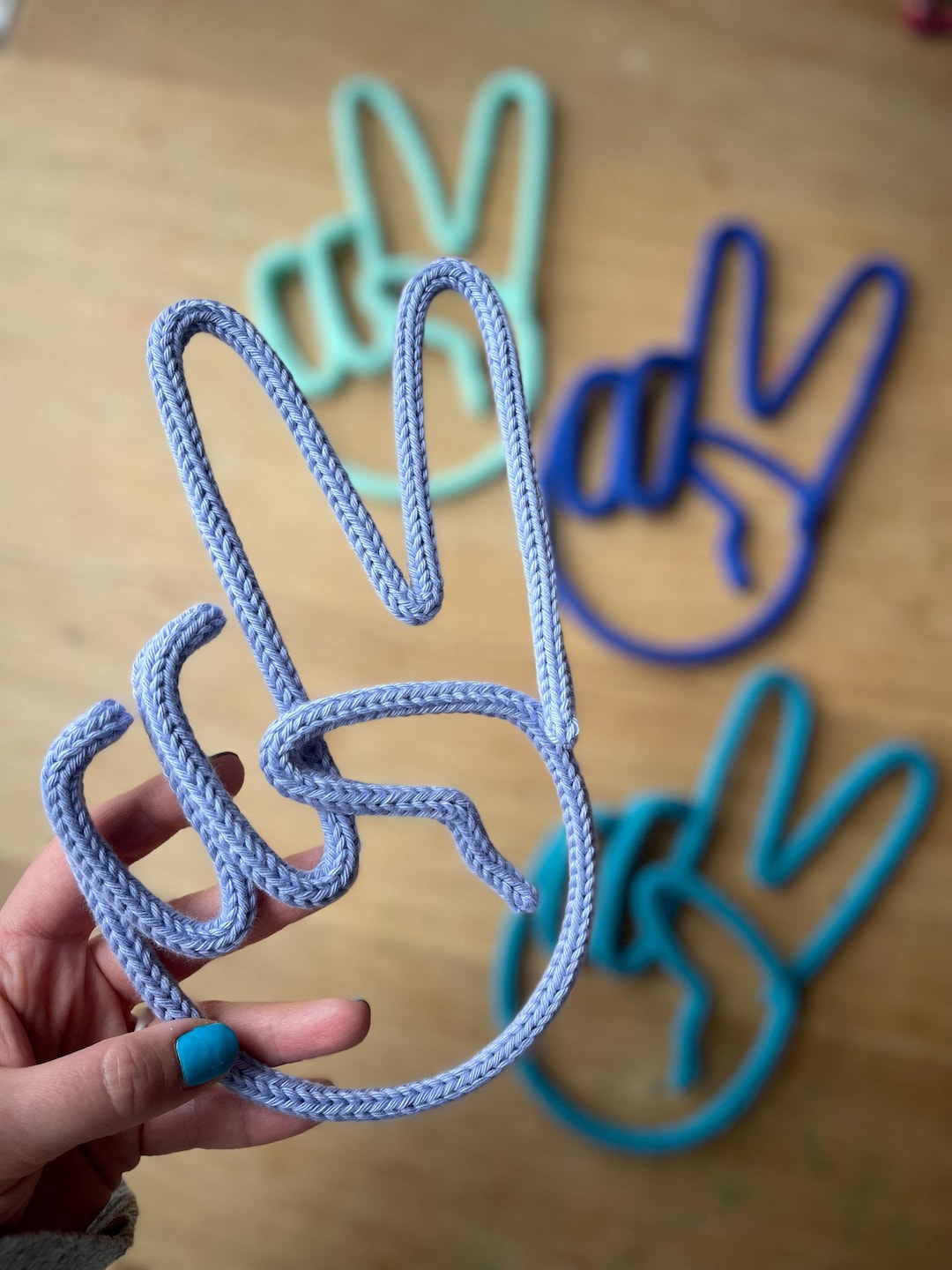 Knitted Wire Peace Sign: Retro Wall Hanging - Etsy