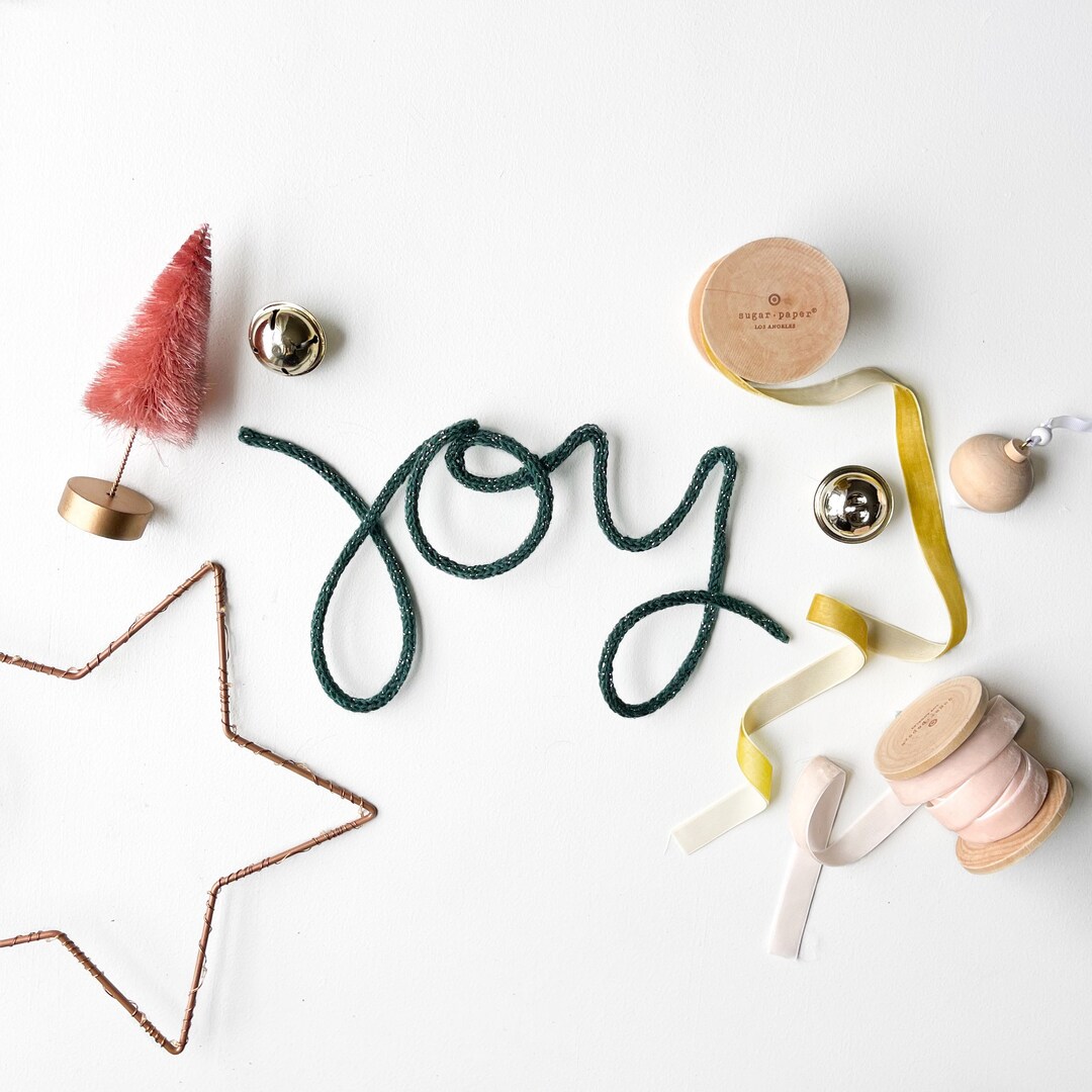 Joy Wire Sign, Modern Holiday Wire Decor, Wire Art Word Sign ...