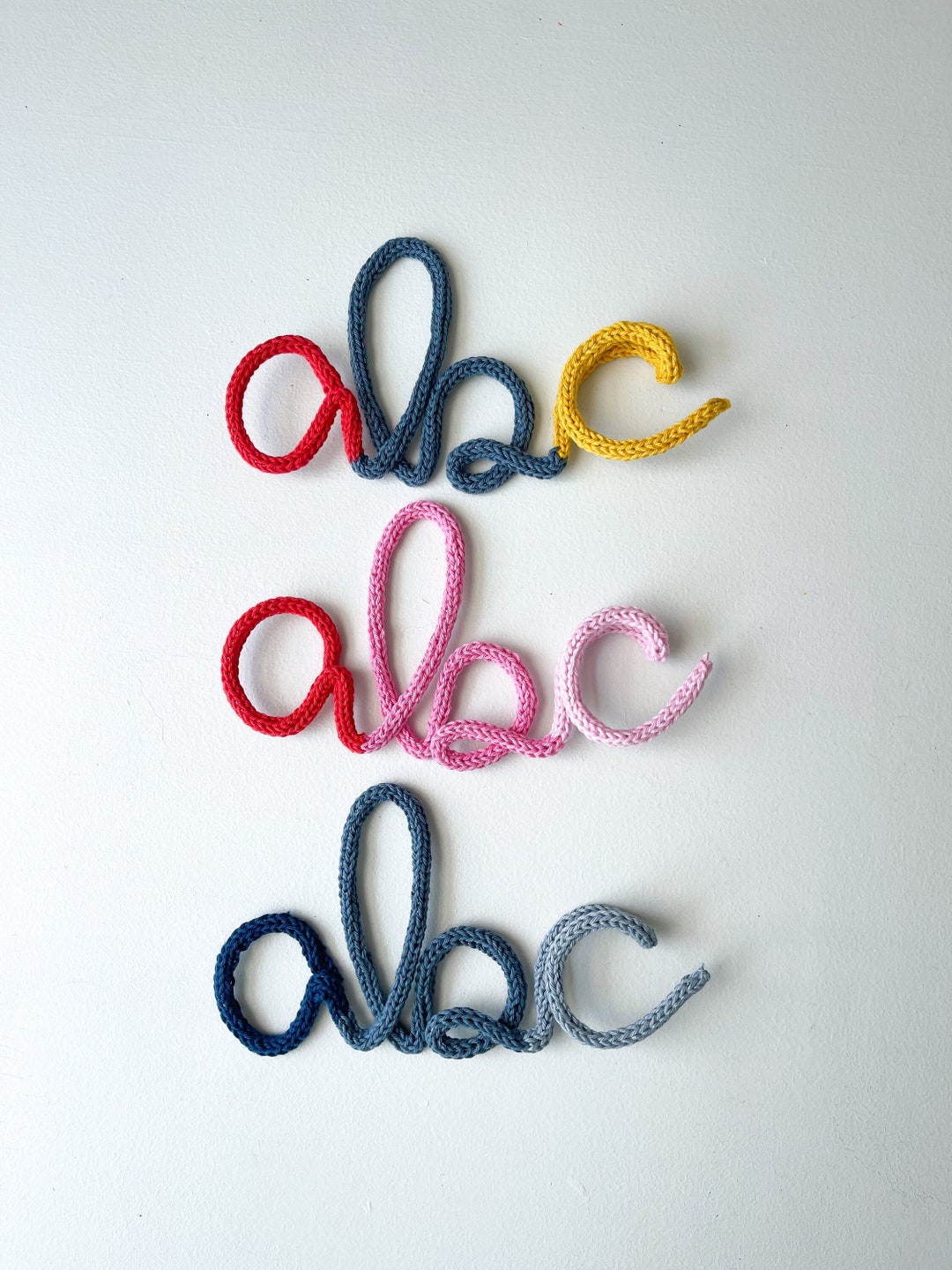 Classroom ABC Sign, Alphabet Wall Sign, Homeschool Wall Decor, Knit ...