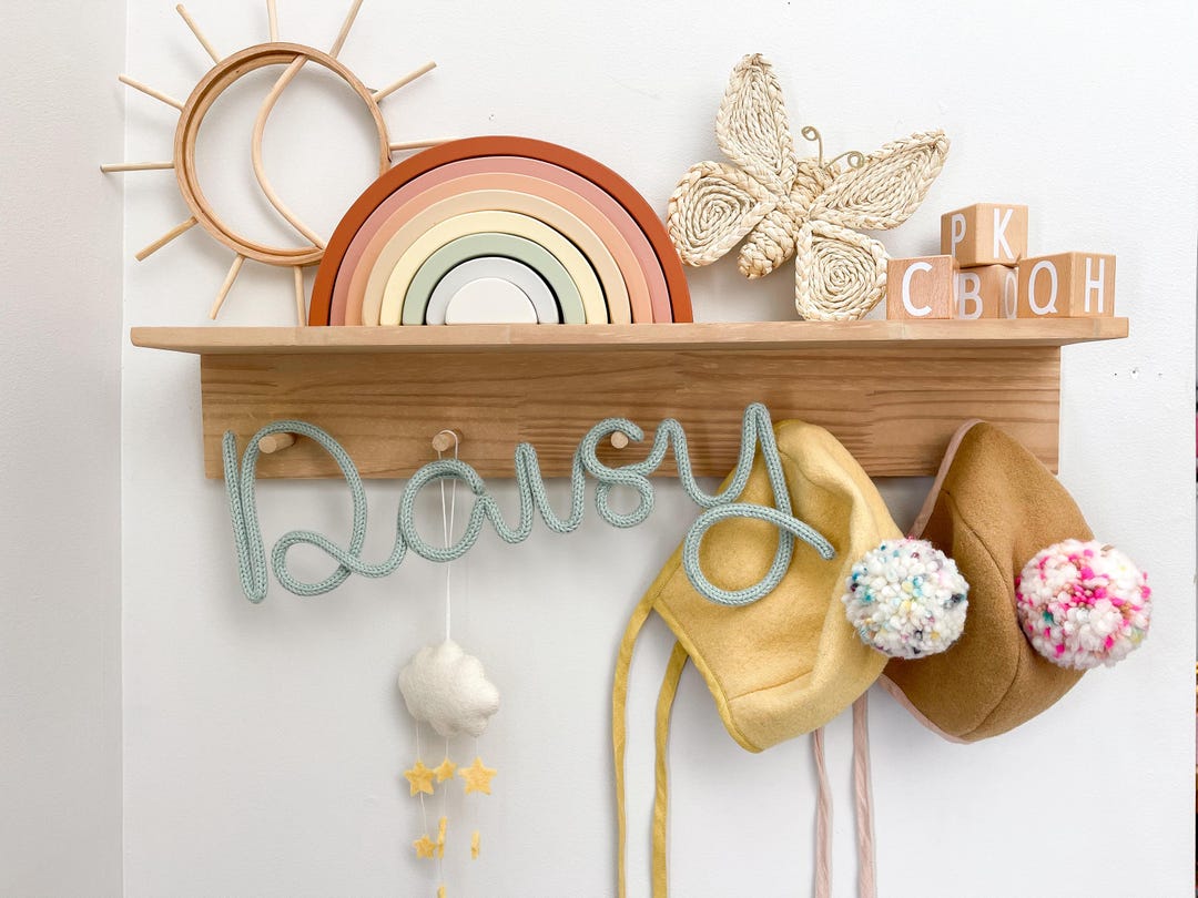 Knitted Wire Name Sign: Custom Nursery Wall Decor - Etsy