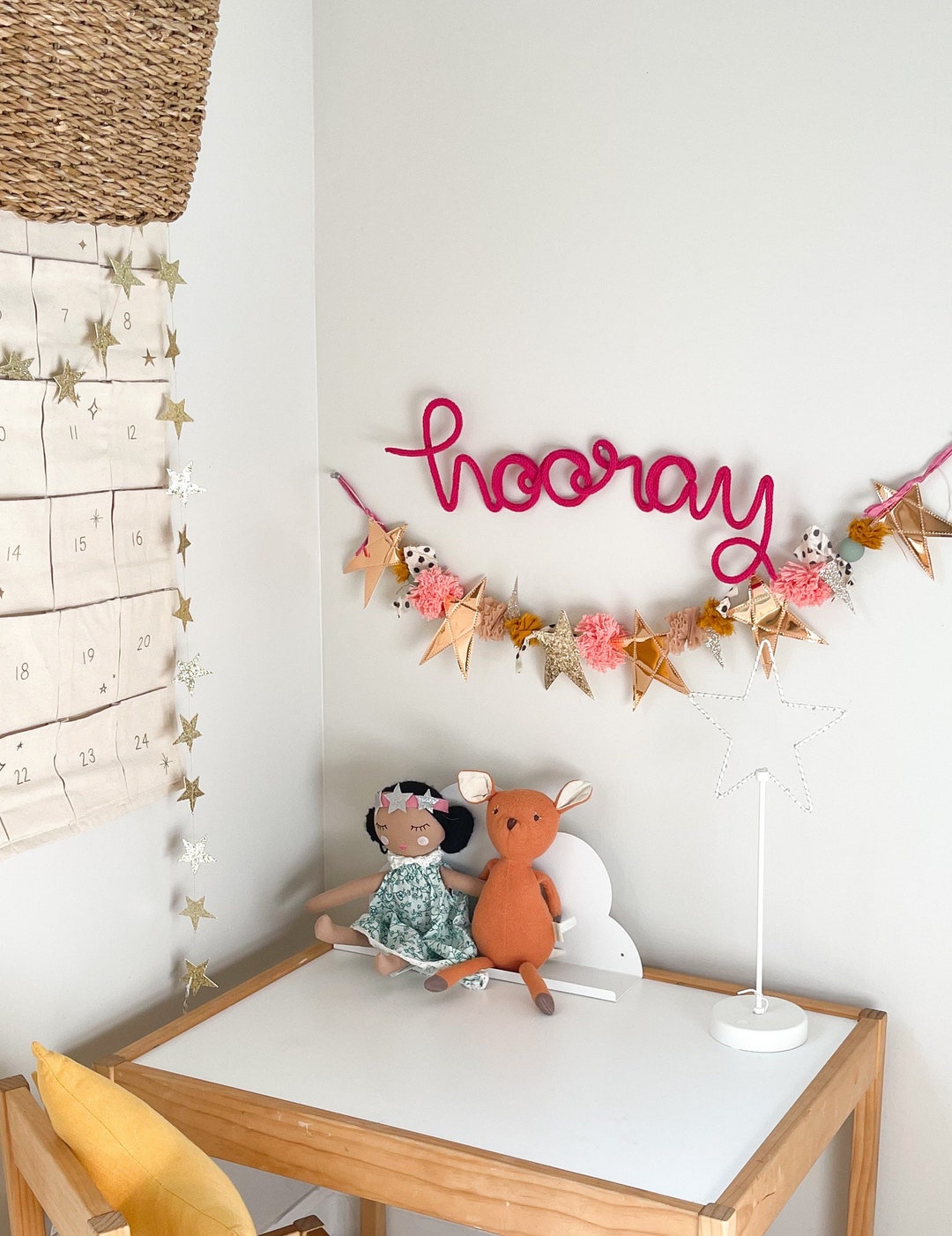 Hooray Sign, Custom Kids Wall Decor, Playroom Metal Decor, Script Wire ...