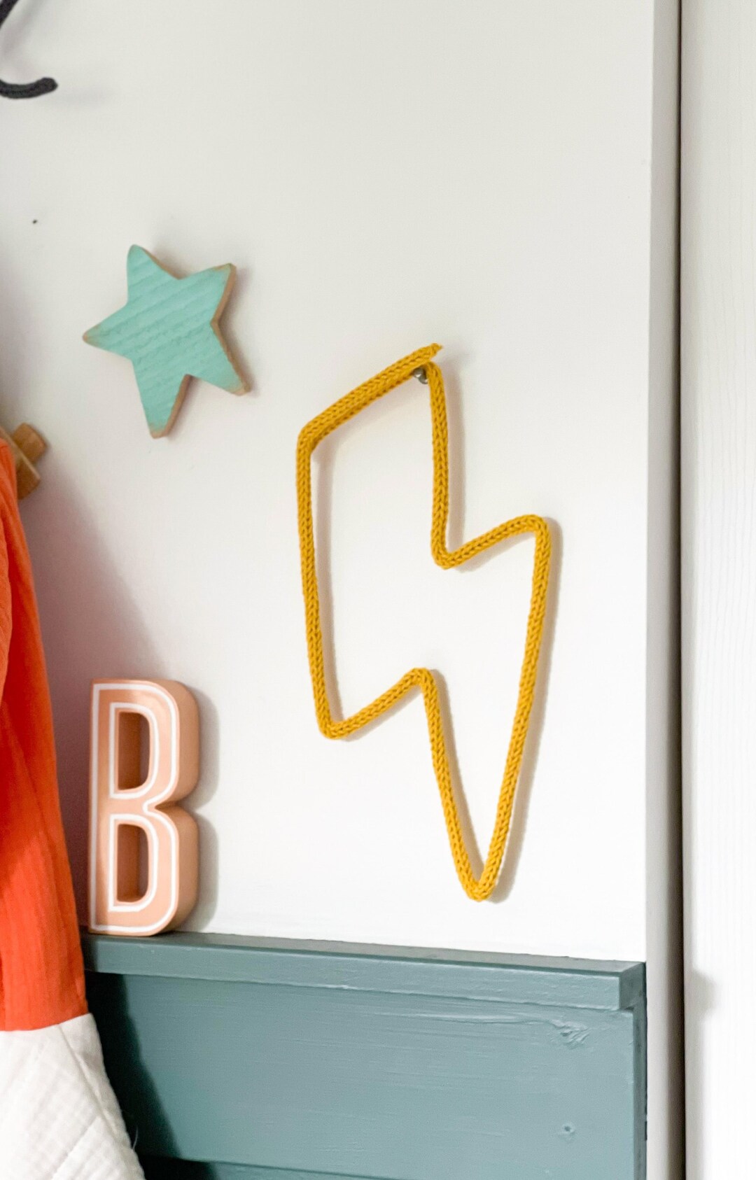 Handmade Knitted Lightning Bolt Sign: Wire Wall Art - Etsy