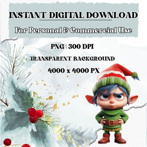Festive Holiday Clip Art Bundle: Reindeer, Gingerbread House, Elf ...
