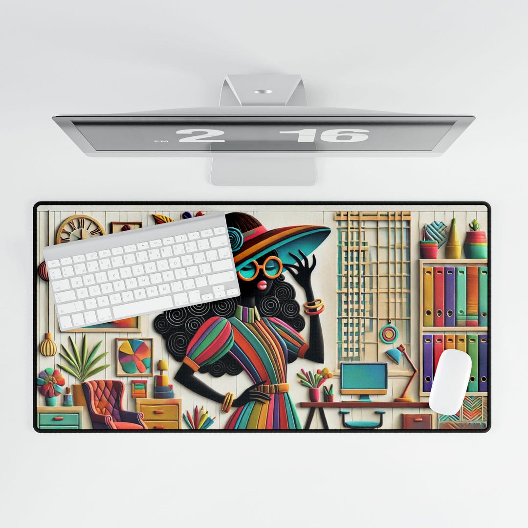 Glamourous Female Entrepreneur Desk Mat, for Business Women and ...