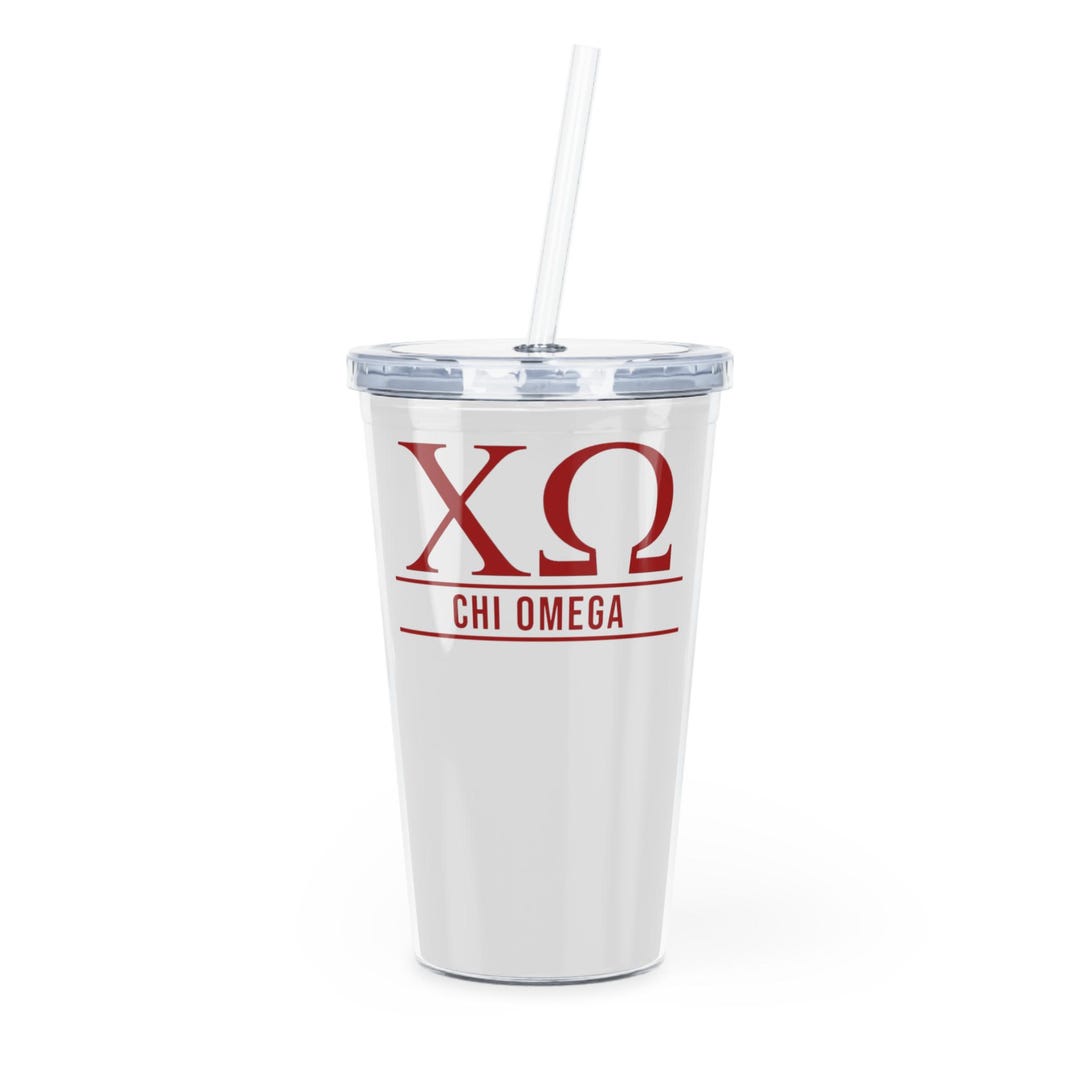 Chi Omega Tumbler With Straw - Etsy