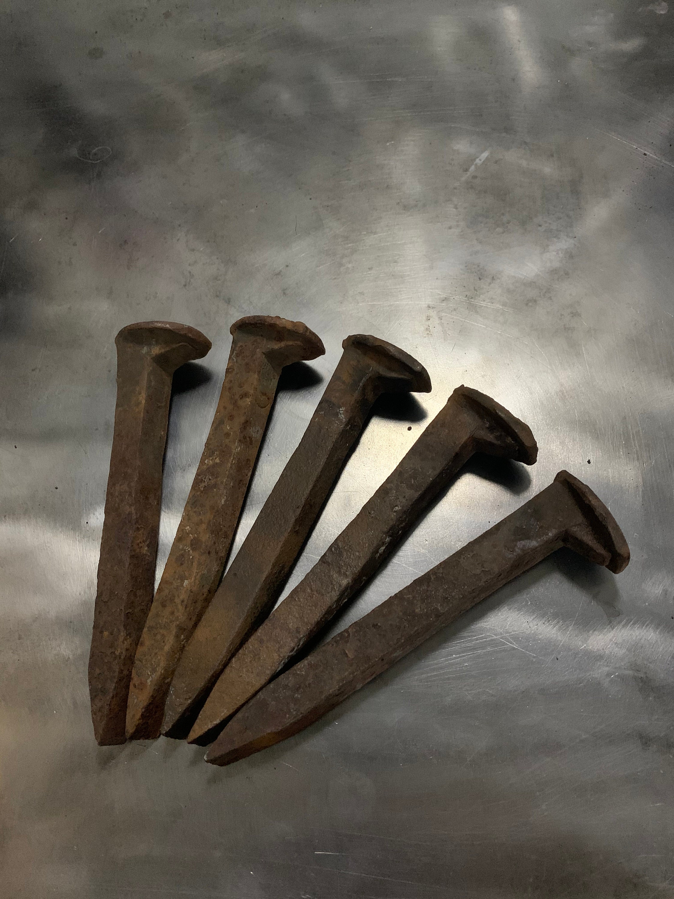 Pack of 5 Authentic Rail Road Spikes Rusty Used Canadian Railway Spikes ...