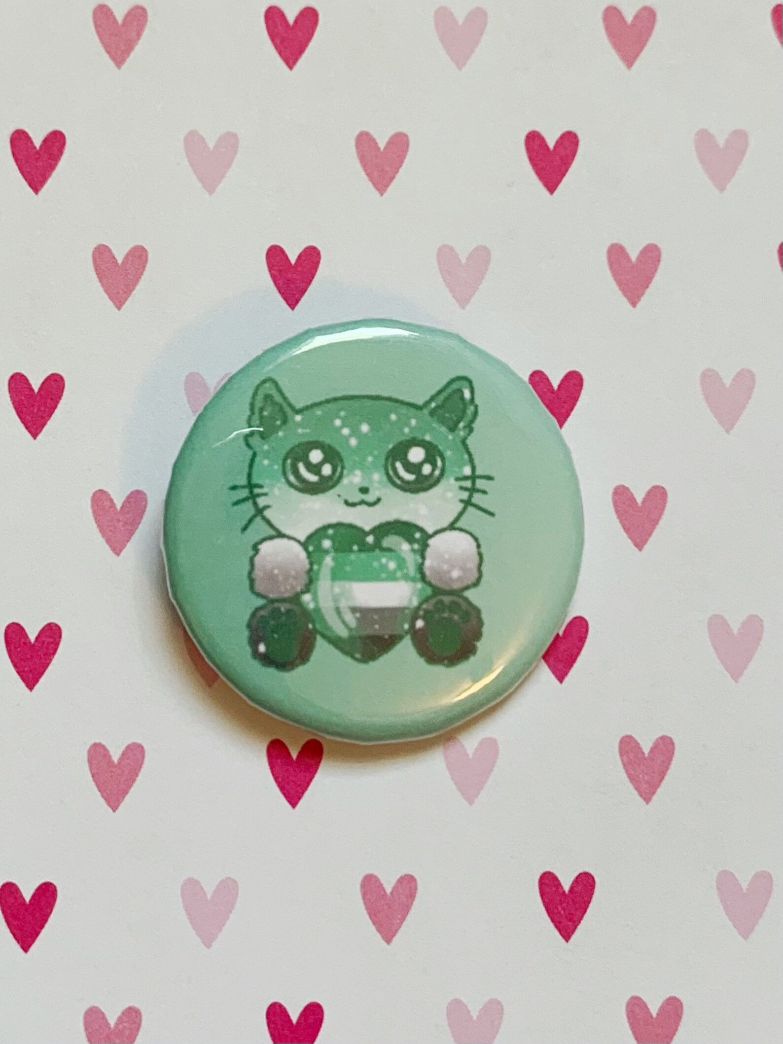 Aromantic Cat LGBTQ Pride Button Pin - Etsy